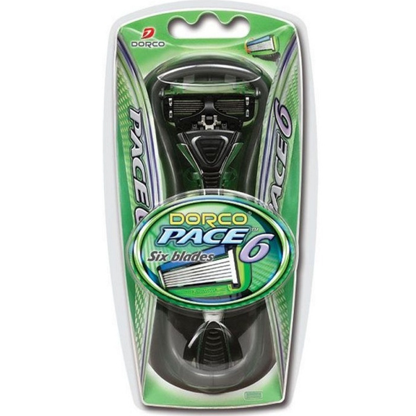 Dorco Pace 6 бритвенный станок , 6 лезвий, (1 станок + 1 кассета ...