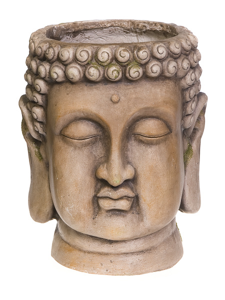 Садовая фигура для дачи / кашпо декоративное "Голова Будды "общий 25*24 ...