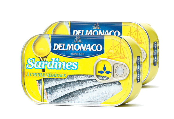 Сардины в растительном масле DELMONACO, Марокко, 2 шт. по 125 гр ...