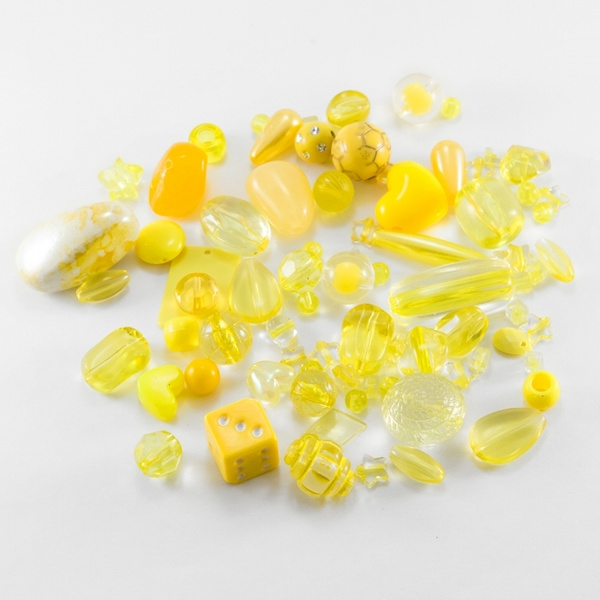 Бусины Акрил "Бомбей" 5.5-28x6-20x3-11мм Цвет: Желтый 50г (13Z17977) купить на OZON по низкой ...