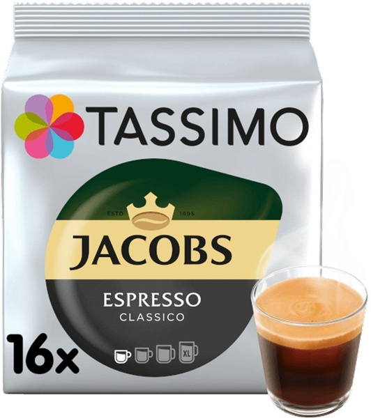 Кофе в капсулах Tassimo Jacobs Espresso Classico, 16 капсул - купить с ...