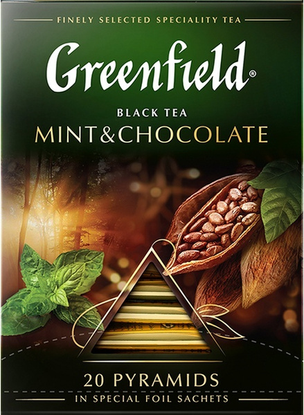 Чай в пирамидках черный Greenfield Mint & Chocolate, 20 шт - купить с ...