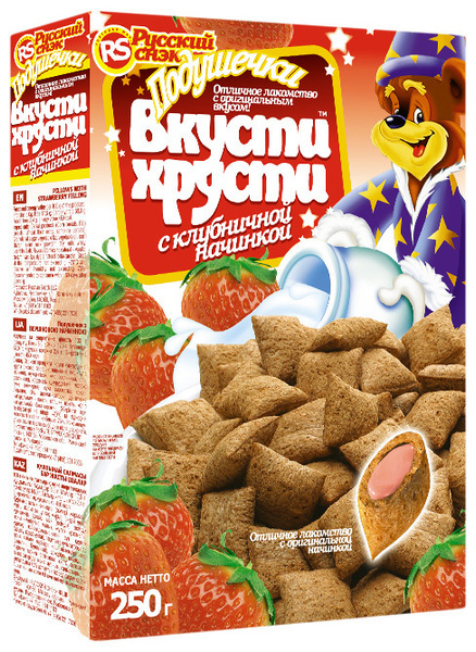 Подушечки "Вкусти-хрусти" клубничные, 250 г - купить с доставкой по ...