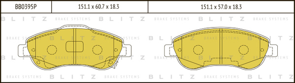 Колодки тормозные BLITZ BB0395P - купить по низким ценам в интернет ...