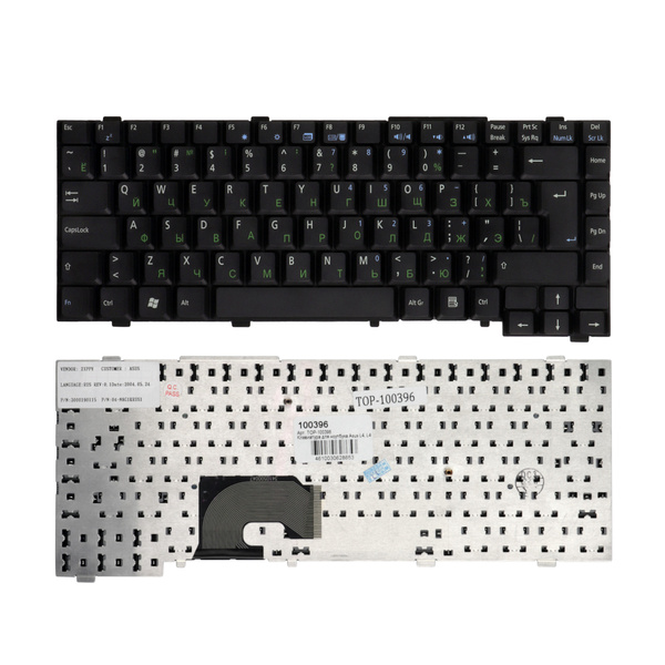 Клавиатура для ноутбука Asus L4, L4R, L4000 Series. Г-образный Enter ...