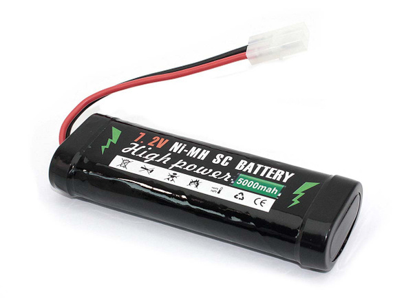 Аккумулятор Ni-Mh 7.2V 5000 mAh AA 134.5*41*25 разъем Tamiya - купить с ...