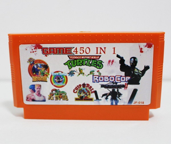 Картридж для Dendy 8 бит сборник 450 игр (Chip & Dale, Robocop, Tiny ...