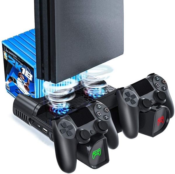 Многофункциональная подставка для PS4 Slim/Pro с охлаждением и зарядкой ...