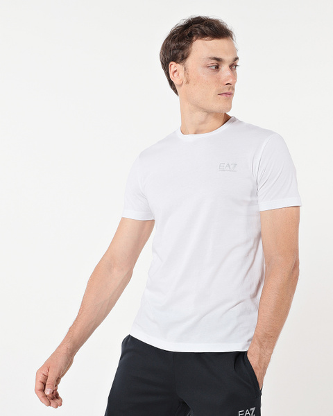Футболка EA7, размер 50, 52, цвет белый, 100% хлопок - купить по выгодной цене в интернет ...