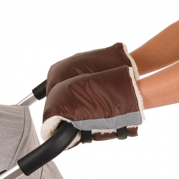 Муфты-варежки для детской коляски с меховушкой на ручку BamBola на ...