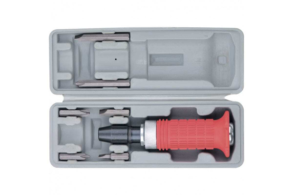 Отвертка ударно-поворотная 1/ дюйма, набор бит, 6 шт., кейс MATRIX ...