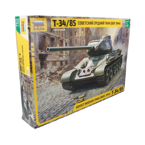 Сборная модель "ZVEZDA" 3687 Советский средний танк Т-34/85 1/35 купить ...