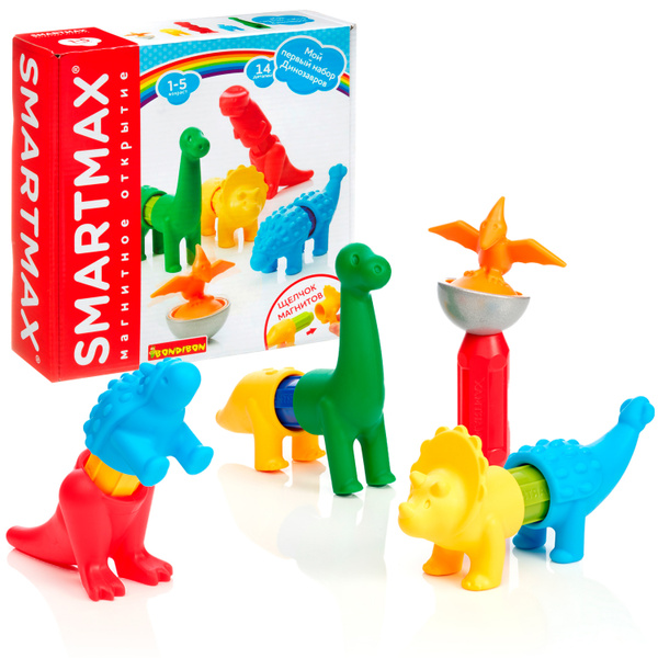 Магнитный конструктор SmartMax / Bondibon, Мой первый набор динозавров - купить с доставкой по ...