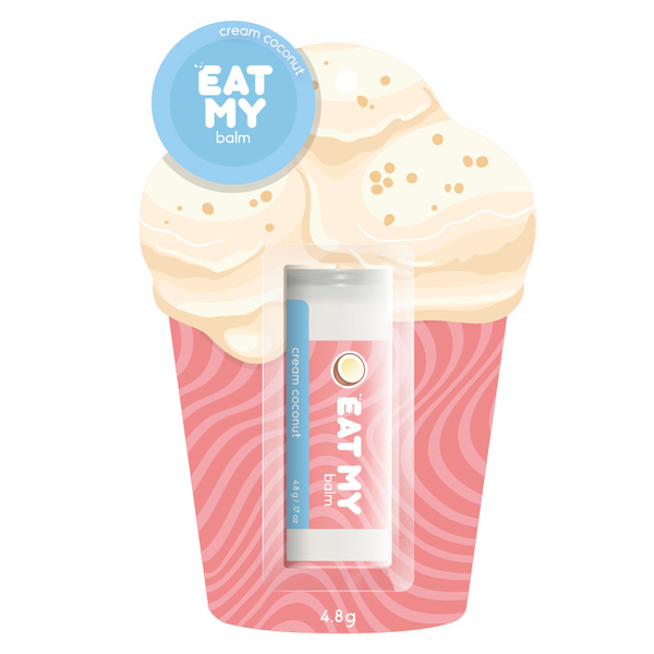 EAT MY Бальзам для губ "Сливочный кокос" balm cream coconut ...