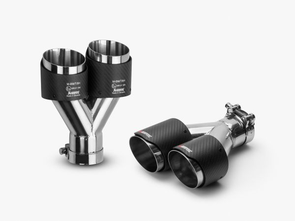 Комплект двойных насадок на глушитель Akrapovic 63/90 - купить по ...