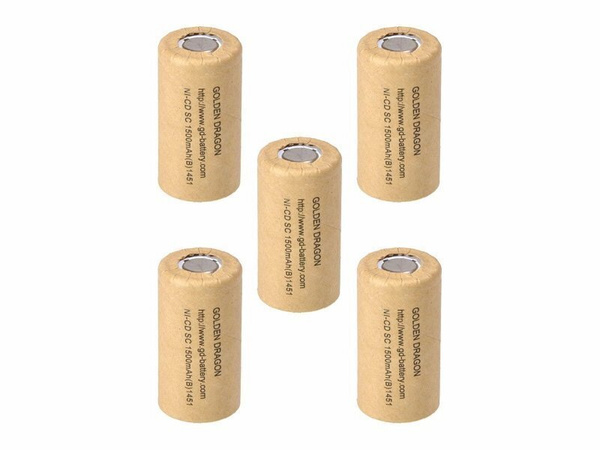 Аккумуляторы SC (Ni-CD, 1500mAh, 1.2V) комплект 5 штук - купить с доставкой по выгодным ценам в ...