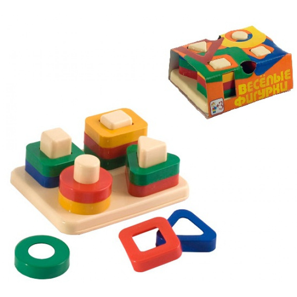 Игра дидактическая Веселые фигурки 13,5х11х,5,5 см. - купить с ...