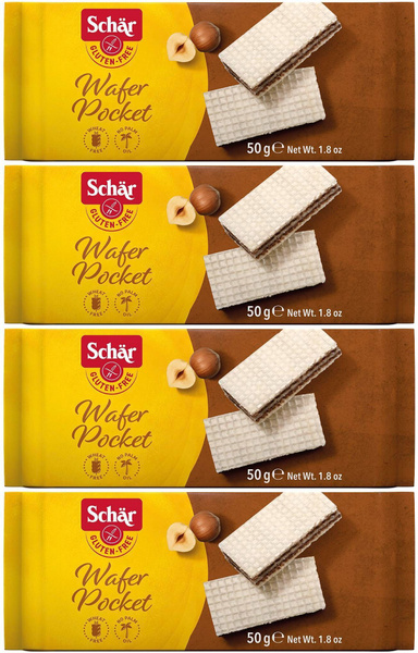 Вафли с ореховым кремом "Wafer Pocket" без глютена, 50 г*4 шт - купить ...