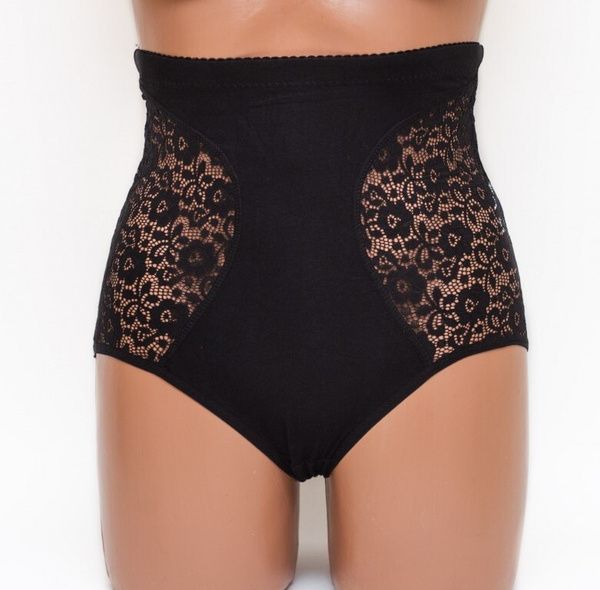 Комплект трусов Женский Anttifu слипы Хлопок черный, розовый, размер 46, 48 Высокая Китай ...