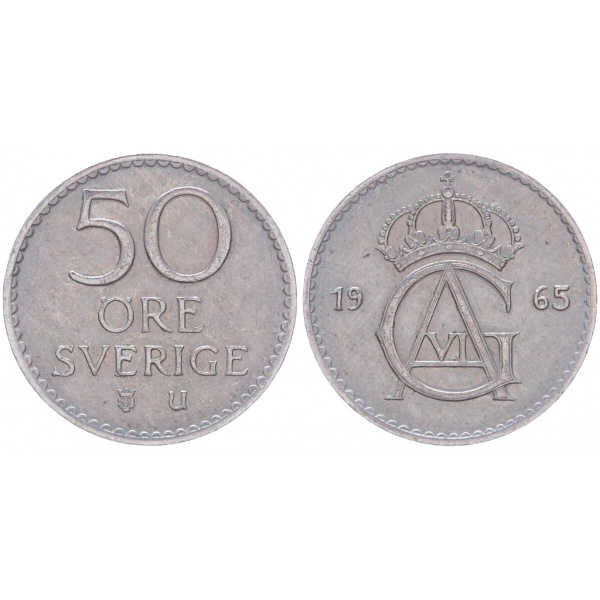 Швеция 50 Эре 1965 год XF KM# 837 Густав VI - купить в интернет-магазине OZON с быстрой ...