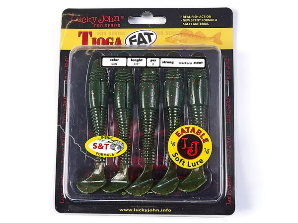 Виброхвост для рыбалки Lucky John Pro Series TIOGA FAT 3.9in (10.00 ...