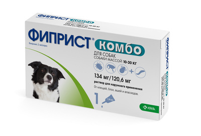 Фиприст Комбо для собак 10 - 20 кг 1,34мл, 1 пипетка - купить с ...
