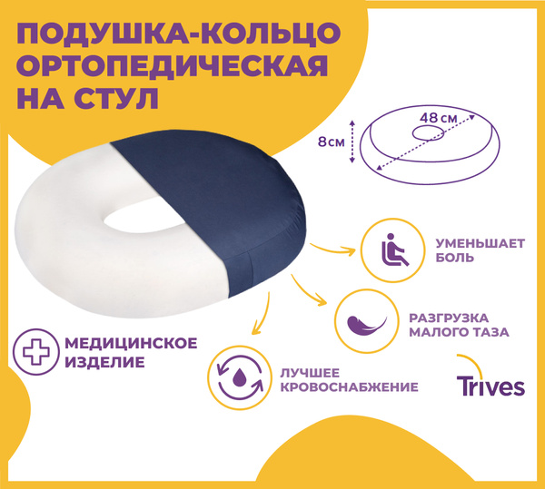 Подушка-кольцо ортопедическая Тривес на сидение, на стул, на кресло ...