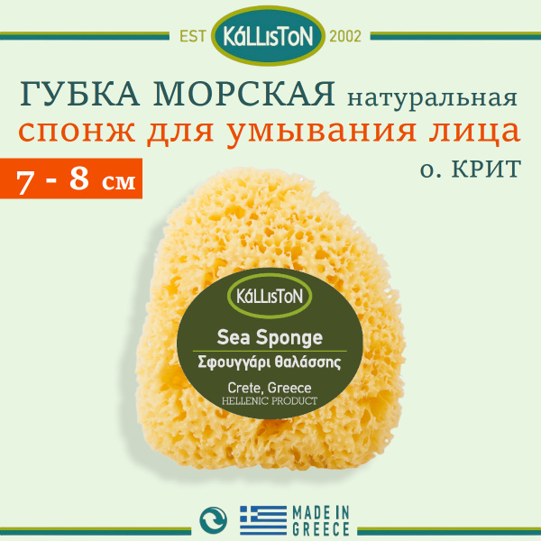 Натуральная морская спонж-губка KALLISTON с морскими минералами и йодом ...