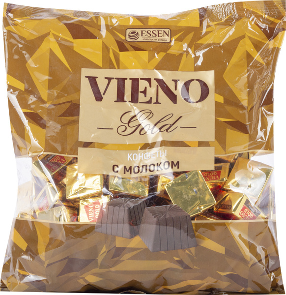Конфеты шоколадные Essen / Эссен Vieno gold с молоком, в упаковке 1кг ...