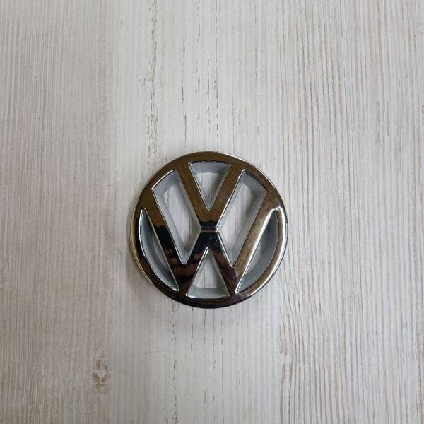Эмблема VOLKSWAGEN / Фольксваген 9,8 cм объёмная открытая серый пластик ...