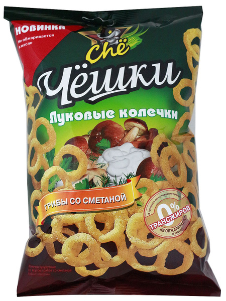 Кукурузные колечки Чешки со вкусом грибы со сметаной 20 пачек по 40 г ...