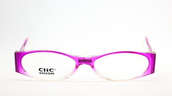 Очки CliC Vision Classic Лавандовый, серебро, +1, гриламид, металл ...