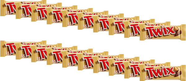 Характеристики Батончик Twix шоколадный с печеньем и карамелью, комплект: 20 упаковок по 55 г ...