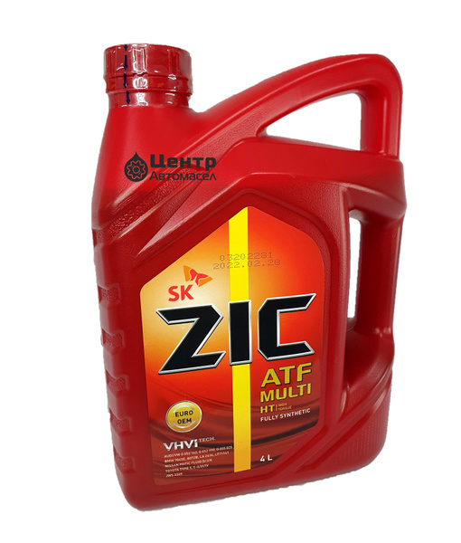 Характеристики ZIC ATF MULTI HT, трансмиссионное, 4л. подробное ...