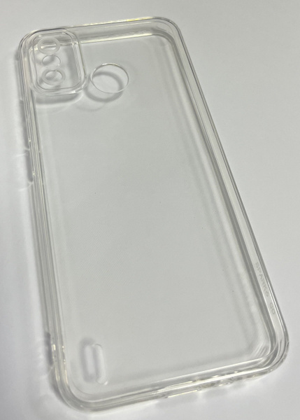 Плотный чехол для Tecno Spark 6 Go Техно Спарк 6 Го с защитой камеры силиконовый прозрачный