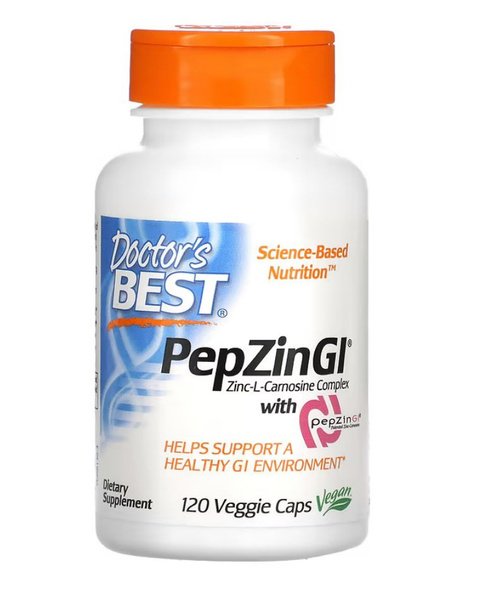 Doctor's Best, PepZin GI, pep zinc комплекс цинк-L-карнозина, 120 ...