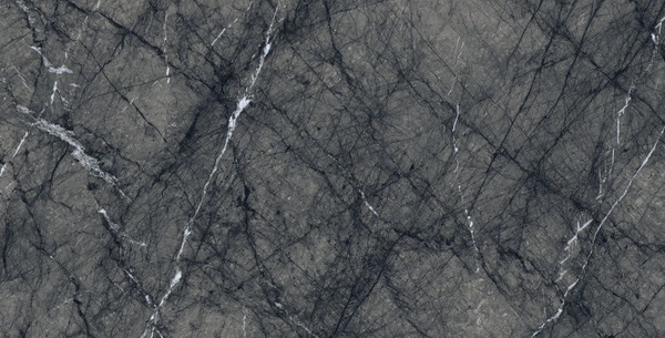 Керамогранит Coliseumgres Uffizi Black Nat 45x90 610010002135 под мрамор, с рисунком ...