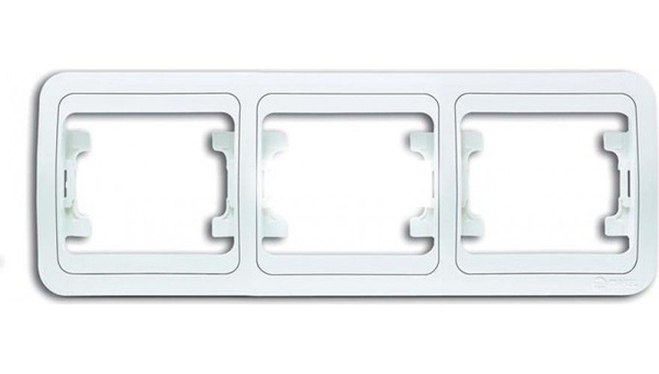 Makel Рамка 3м белый горизонтальная мимоза купить на OZON по низкой цене (786451324)