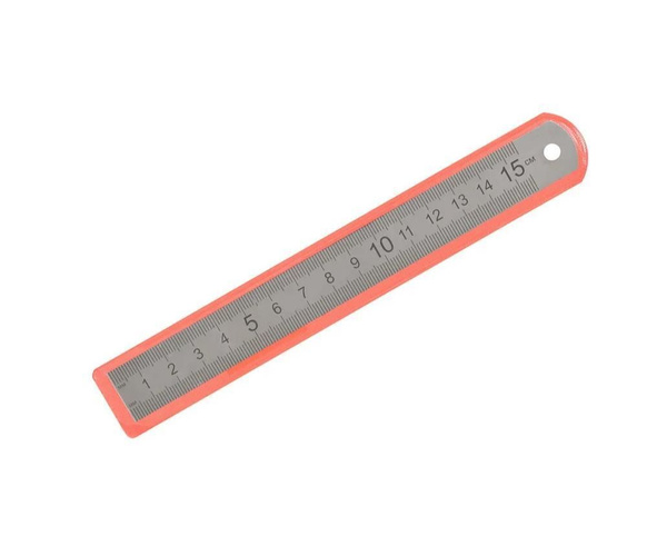 Линейка Silwerhof 160164 нержавеющая сталь 15 см, двухсторонняя шкала ...