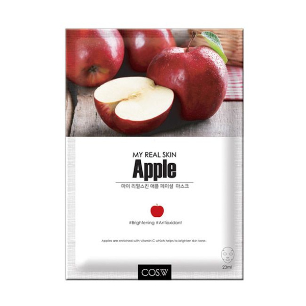 COS.W Тканевая маска для лица с экстрактом яблока для увлажнения ...