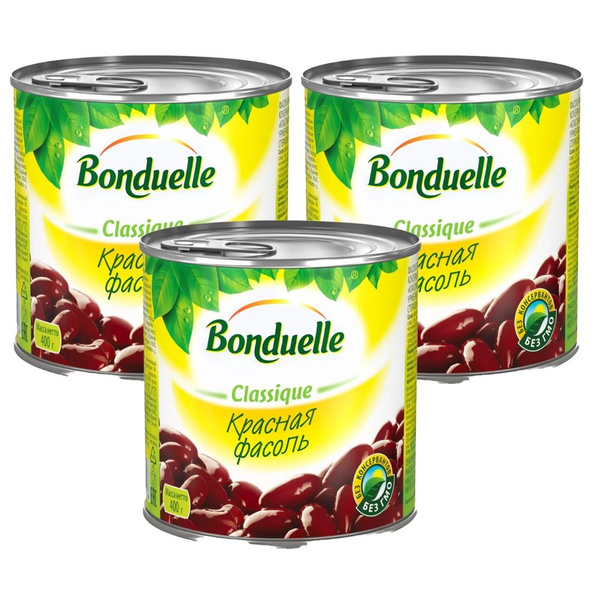 Фасоль Bonduelle красная 400 г - 3 шт - купить с доставкой по выгодным ценам в интернет-магазине ...
