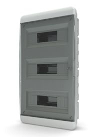 Щит IEK/Tekfor бокс встраиваемый 36 мод. IP41, прозрачная черная дверца купить на OZON по низкой ...