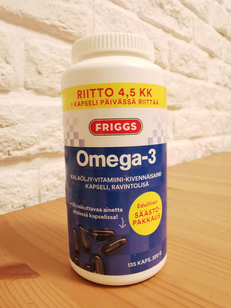 Витамины FRIGGS omega-3 с витаминами и минералами 135 капс. (Финляндия ...
