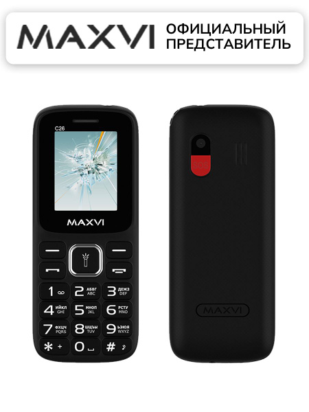 Мобильный телефон Maxvi C40, черный - купить по выгодной цене в интернет-магазине OZON (581019623)