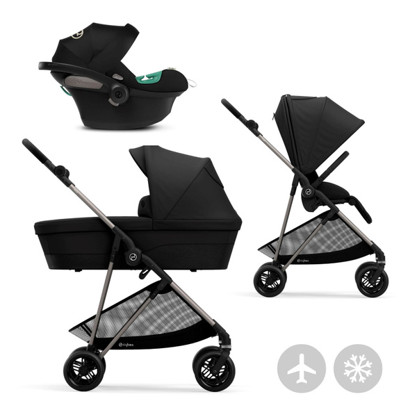 Cybex Melio Коляска 3 в 1, рама Bronze/текстиль Deep Black купить на ...