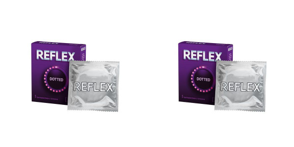 Reflex Презервативы Dotted, в смазке, 3 шт, 2 упаковки - купить с доставкой по выгодным ценам в ...