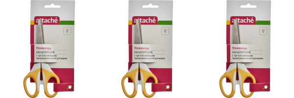 Attache Ножницы детские Ergo&Soft, 14 см, 3 шт - купить с доставкой по ...