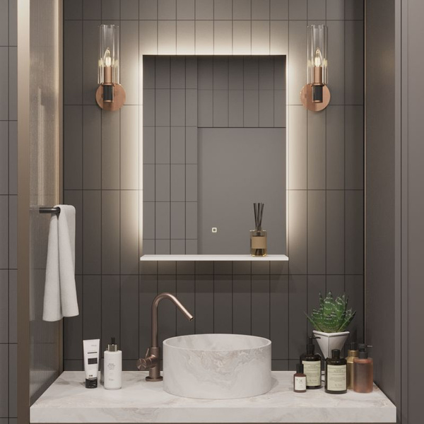 Зеркало для ванной Alias "KV_4000_3v1" прямоугольное, 70 см х 40 см Настенное купить c доставкой ...