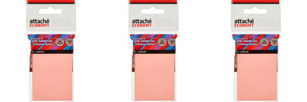 Attache Economy Стикеры 76x51 мм, неоновый розовый, 3 уп - купить с доставкой по выгодным ценам ...