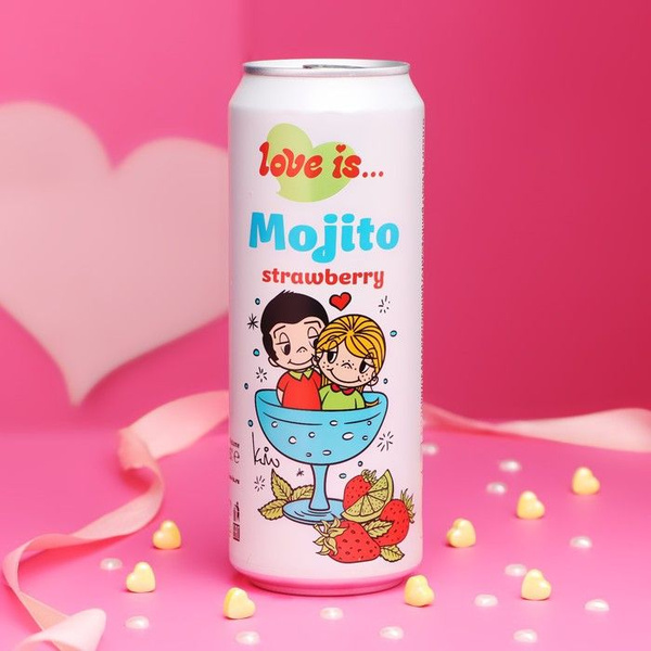 Газированный напиток Love Is Мохито, со вкусом клубники, 450 мл ...